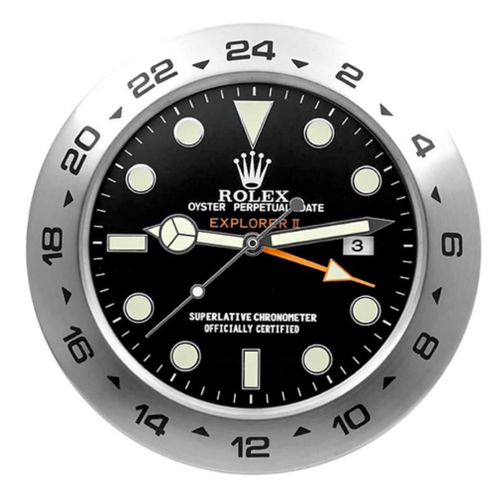 Rolex Explorer II Black dial | Wall Clock